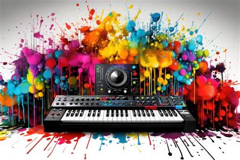 Premium AI Image Electronica Echo Ensemble Edm Background