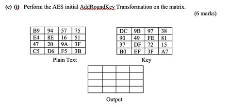 Solved C I Perform The Aes Initial Addroundkey