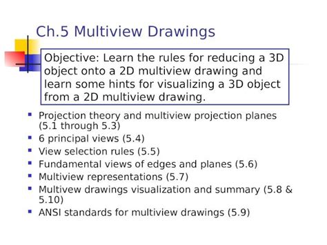 Ppt Ch5 Multiview Drawings Projection Theory And Multiview