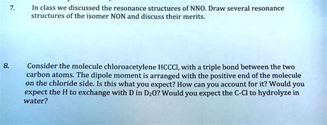 In Class We Discussed The Resonance Structures Of Nno Draw Several Resonance Structures Of The