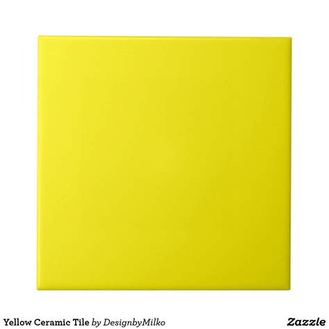 Yellow Ceramic Tile Zazzle Ceramic Tiles Fractal Patterns Custom Tiles