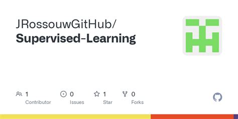 GitHub JRossouwGitHub Supervised Learning