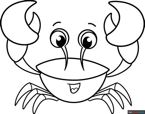 Simple Crab Coloring Pages