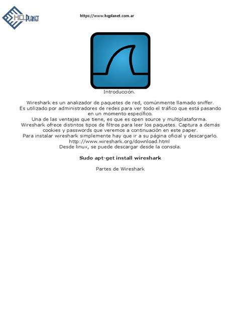 Sniffing Con Wireshark Pdf Descargar Gratis Pdf Dirección Ip Protocolos De Internet