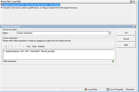Kb44071 How To Create A Rolling Month Transformation Filter In Microstrategy