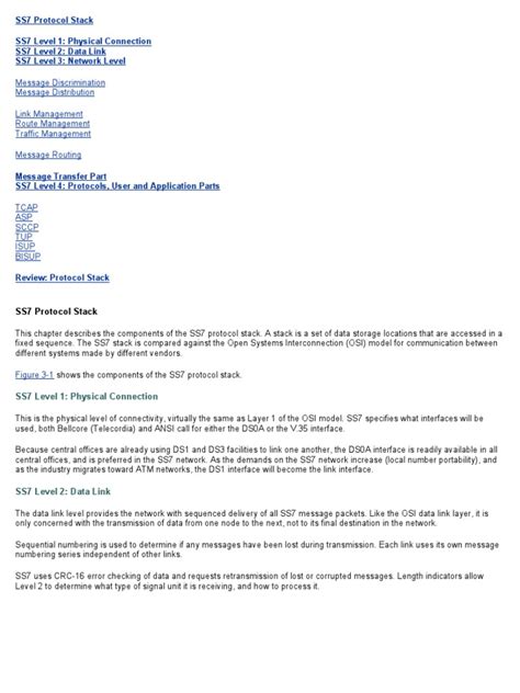 Ss7 Protocol Stack Pdf Communications Protocols Computer Network