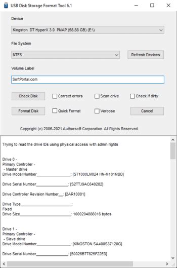 USB Disk Storage Format Tool скачать бесплатно USB Disk Storage Format Tool 6 1
