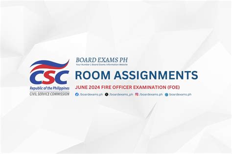 ROOM ASSIGNMENTS Civil Service Exam PH