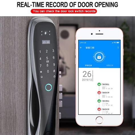 2021 Smart Door Lock Fingerprint Digital Wifi Lock Connected Camera Mo