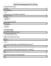 CS 3305 Unit 7 Self Test Pdf CS 3305 Web Programming 2 Unit 7 Self Test The Basic
