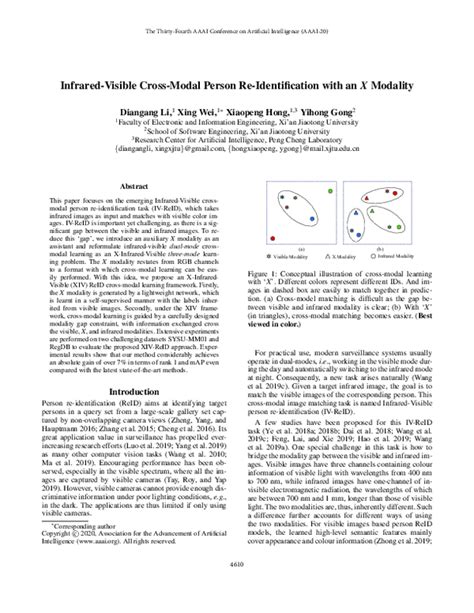 Pdf Infrared Visible Cross Modal Person Re Identification With An X Modality