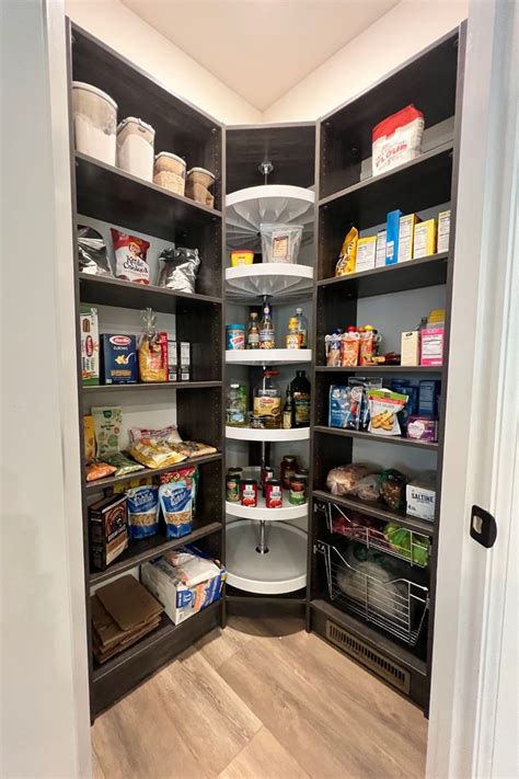 Custom Designed Walk In Pantry Organization System With Lazy Susan Pull Out Wire Baskets Artofit