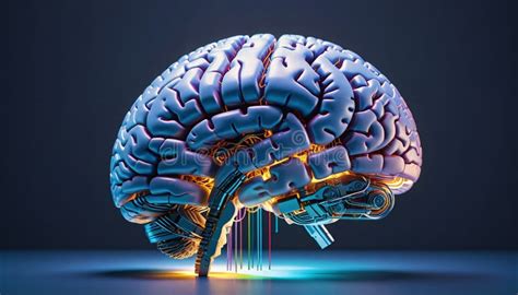 Illustrative Representation Of A Human Brain Modified With Technology And Microelectronics