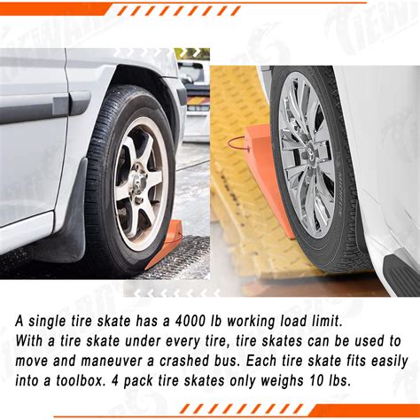 Skate Accessories Mepareri 4 Pack Heavy Duty Tire Skates 4000 Lb