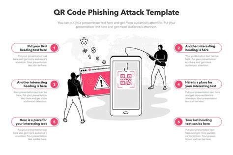 Simple Infographic Template For Qr Code Phishing Attack Stock Vector