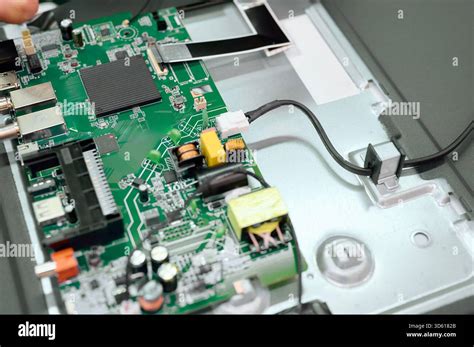 Tv Assembly Plant Featuring A Close Up Of An Electronic Circuit Board