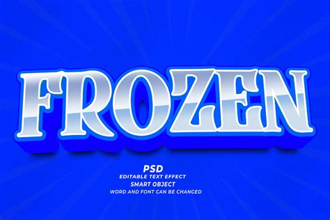 Forzen Psd 3d Editable Text Effect Graphic By Truevector · Creative Fabrica