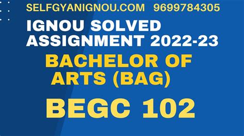 begc 102 solved assignment 2022 23 in english