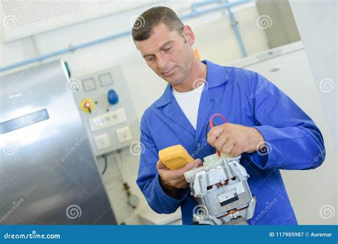Testing SMD Component Using Multitester Stock Image CartoonDealer