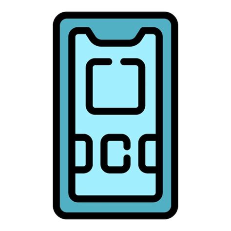 Premium Vector Online Phone App Icon Outline Vector Screen Element Media Ui Color Flat