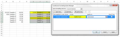 Excel Formula Highlight Differences Between Two Ranges Stack Overflow