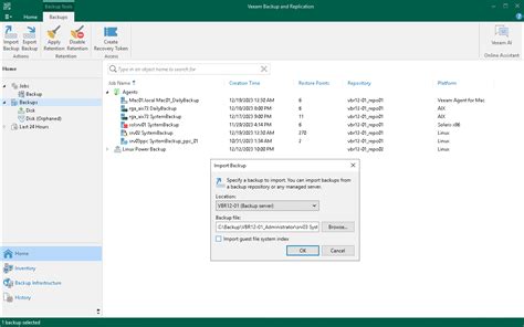 importing veeam agent backups veeam agent for linux user guide