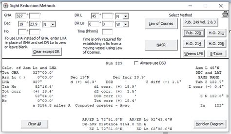 David Burch Navigation Blog Checking Sight Reduction With Celestialtools Exe
