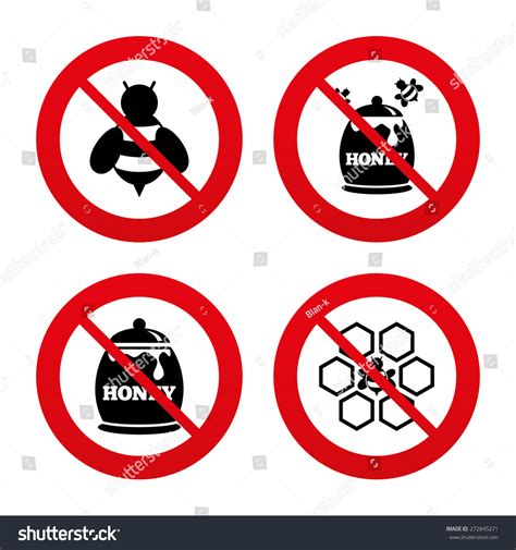 No Ban Stop Signs Honey Icon Stock Vector Royalty Free Shutterstock