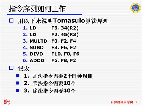 体系结构 Tomasulo实例tomasulo例题 Csdn博客