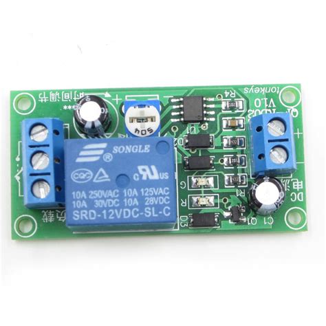 NE555 Timer Switch Adjustable 0 To 60 Second Module DC 12V Input Timer Relay NE555 AJD TIMER 60