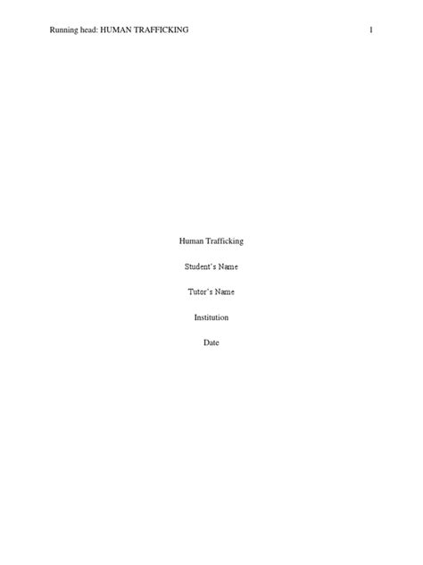 Problem Solution Outline Pdf Human Trafficking Unfree Labour