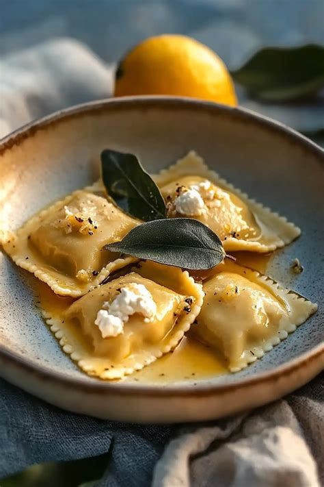 Zesty Vegan Lemon Ricotta Ravioli Recipe Deliciously Easy And Nutritious