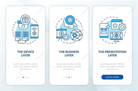 Blue Onboarding Mobile App Screen For Iot Application Technologies