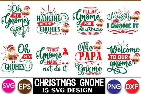 Christmas Gnome SVG Bundle, Gnome Bundle Graphic by CraftFusion Studio ...