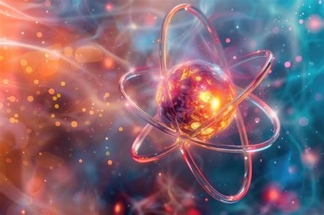 Detailed 3d Render Of An Atomic Structure Premium Ai Generated Image