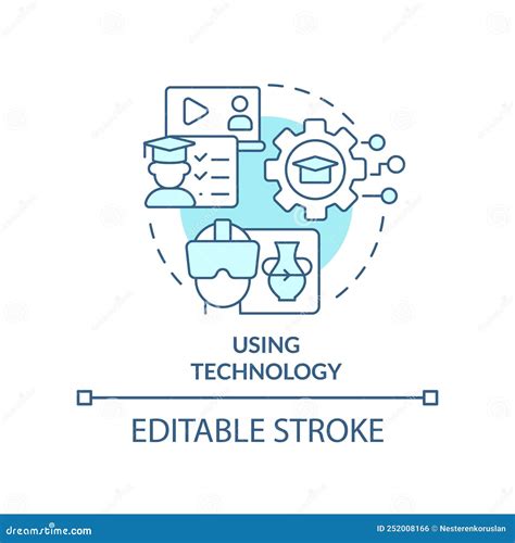 Using Technology Turquoise Concept Icon Stock Vector Illustration Of Online Logo 252008166