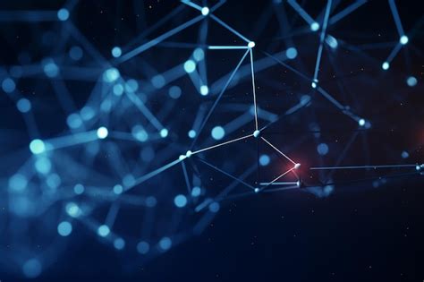 Premium Photo Network Connections Technology On Dark Blue Background