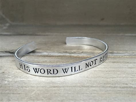 His Word Will Not Return Void Isaiah 5511 Scripture Bracelet