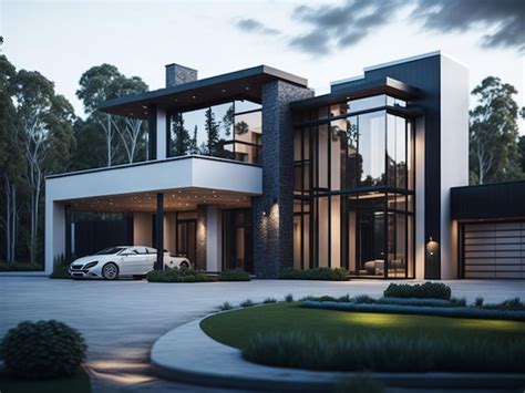 Premium Ai Image Big Modern Beautiful House
