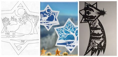 Різдвяна зірка шаблони витинанок Ідеї декору