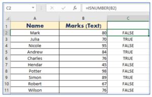 Check Cell Data Is Text Or Number