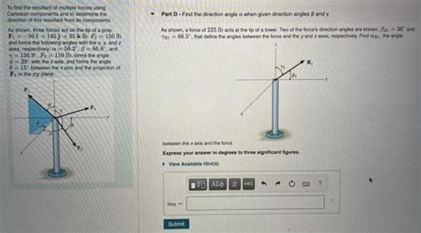 Solved Part B Resultant Of Adding F And F2 And F3 To Find