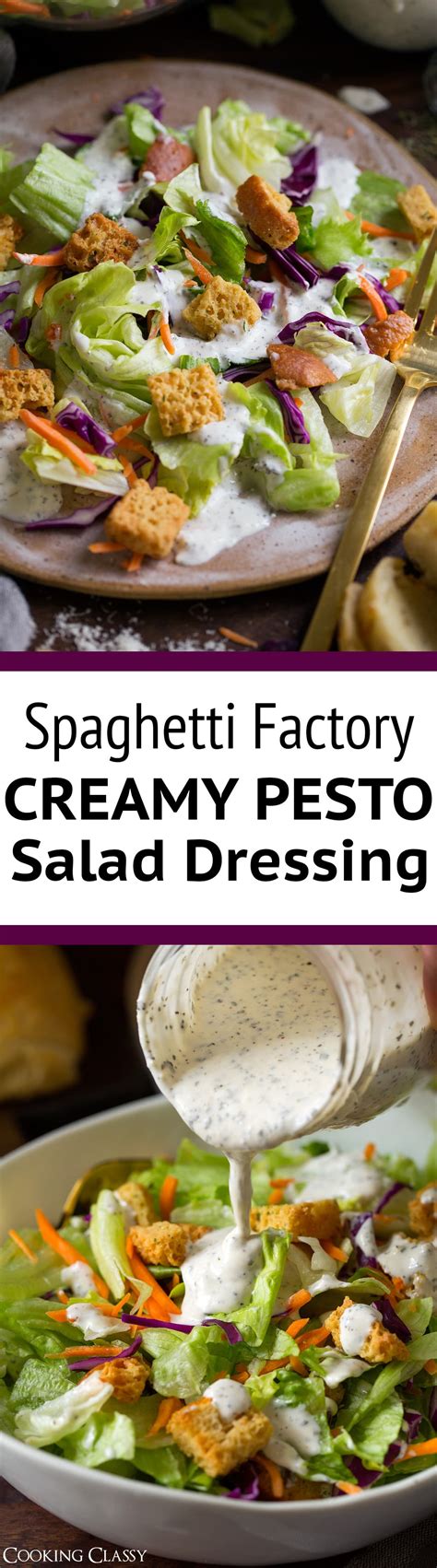 Creamy Pesto Dressing Recipe Spaghetti Factory At Colleen Archibald Blog