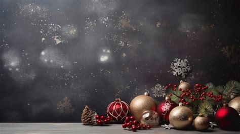 Premium Ai Image Festive Christmas Assortment With Copy Space