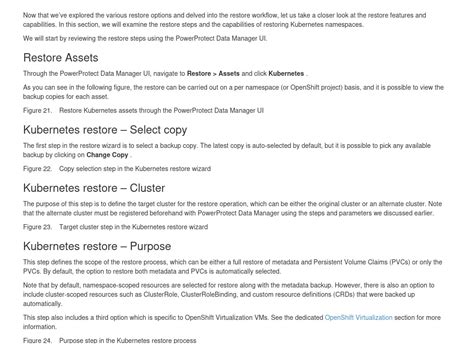 Restore Configuration Features And Capabilities Dell Powerprotect Data Manager Protecting