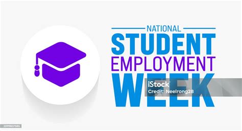 4월은 전국 학생 취업 주간 배경 템플릿입니다 휴일 컨셉 배경 배너 플래카드 카드 및 텍스트 비문과 표준 색상이 있는 포스터