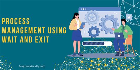 process management using wait and exit in c programatically