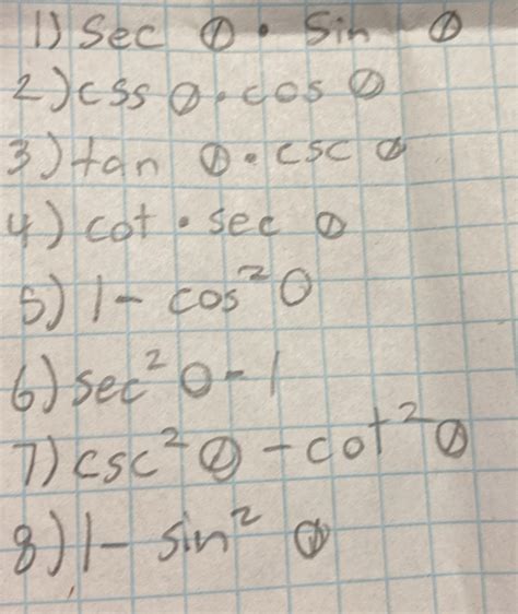 Solved Sec θ · Sin θ 2csc 050· Cos θ 3tan θ · Csc θ Cot · Sec θ Solved Sec θ · Sin θ 2csc 050· Cos θ 3tan θ · Csc θ Cot · Sec θ