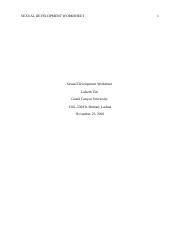Sexual Development Worksheet 530 Docx SEXUAL DEVELOPMENT WORKSHEET Sexual Development