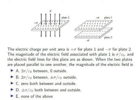 Solved The Electric Charge Per Unit Area Is σ For Plate 1